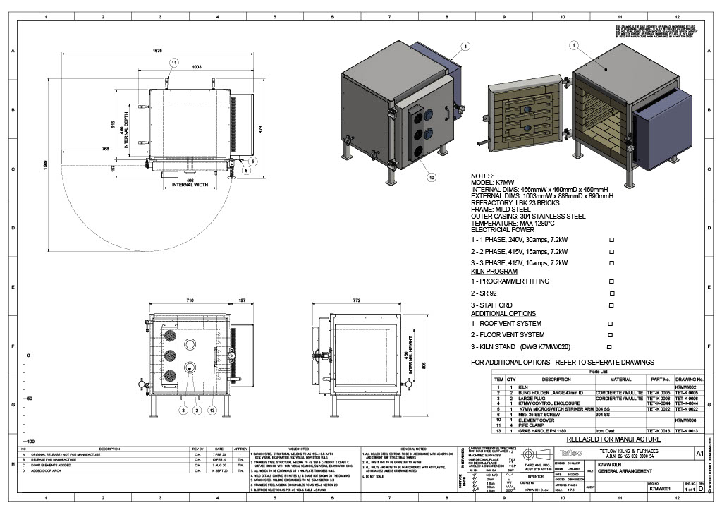 K7MWFL Large Kiln // Tetlow Kilns & Furnaces